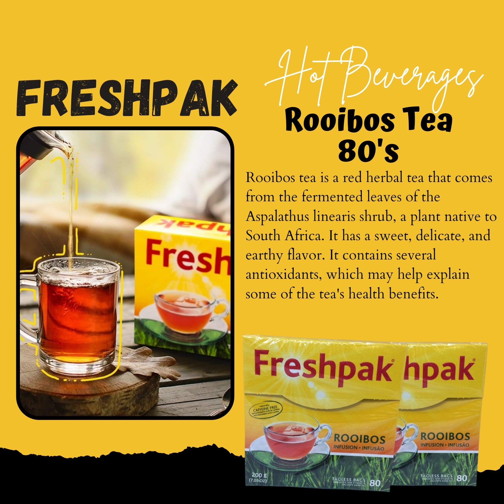 Freshpak Rooibos Tea 80's | Tara's Biltong Limited