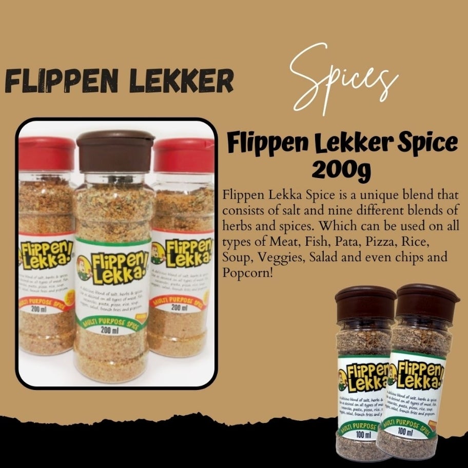 Flippen Lekka Spice Original Size: 200g | Tara's Biltong Limited