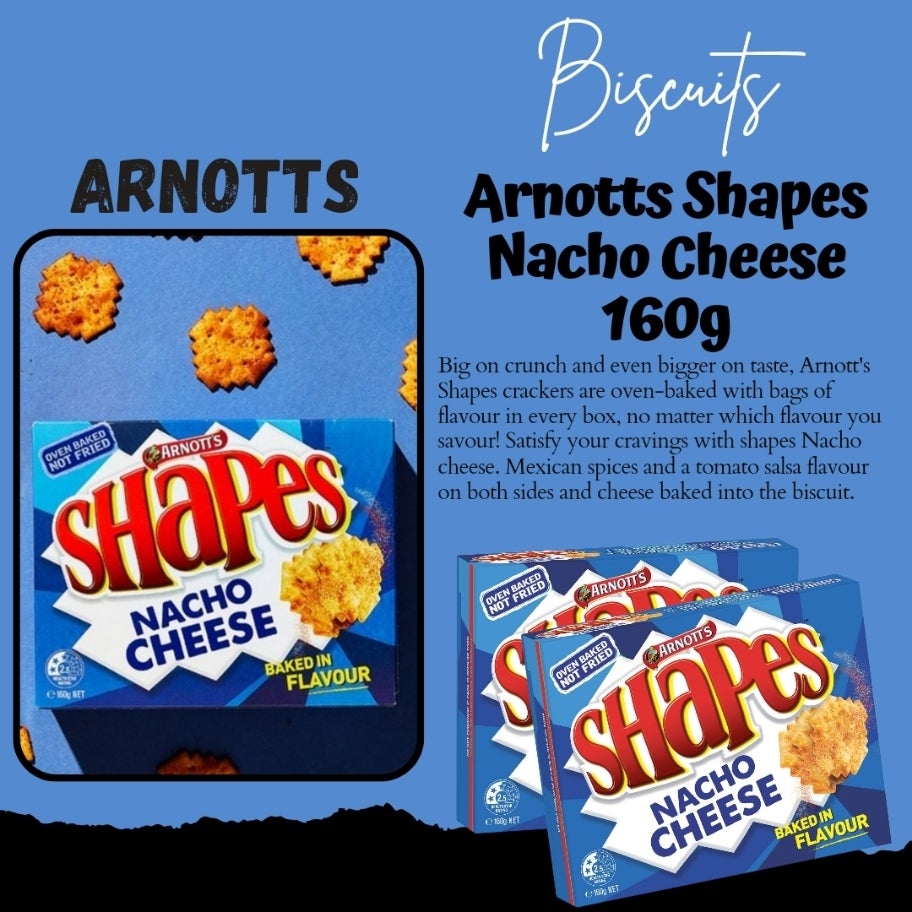 Arnotts Shapes Nacho Cheese Size: 160g | Tara's Biltong Limited