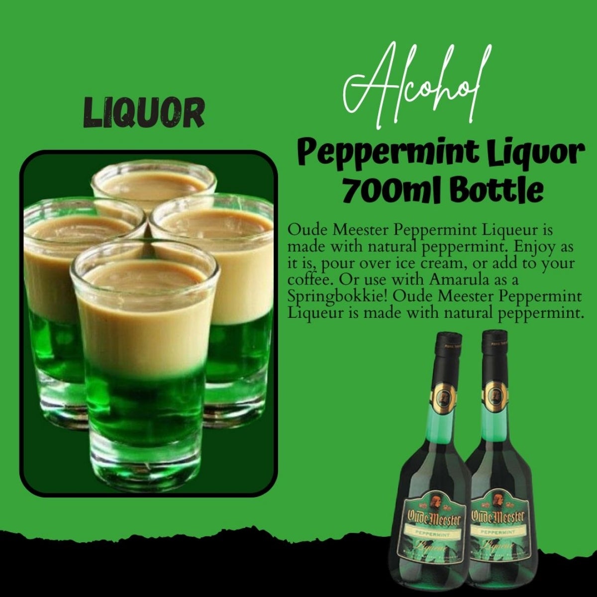 Oude Meester Peppermint Liqueur Size: 700ml | Tara's Biltong Limited
